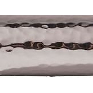 Bread Challah Knife and Stand Hammered Metal Handle with Colored Rings by Yair Emanuel (Silver Rings)