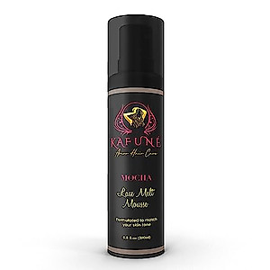 Kafune Tint Melting Mousse – Concealer for Lace Wigs, Hair Wigs, Toupees and Hair Pieces – Natural Finishing Edge Control – Melt and Form Hair – Quick Drying – 6.8 Fl oz – Mocha Medium Brown