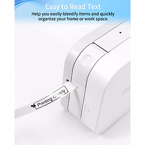 MarkDomain 12-Pack Label Maker Refills Replacement for Brother P Touch TZe TZ 12mm 0.47 Laminated TZe231 Black on White Label Tape, Work with Brother PT-D220 PT-D210 PT-H110 PT-D410, 12mm x 8m