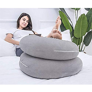 1 MIDDLE ONE Pregnancy Pillow, C Shaped Full Body Pillow for Maternity Support, Pregnant Women Sleeping Pillow with Velvet Cover (Dark Grey)