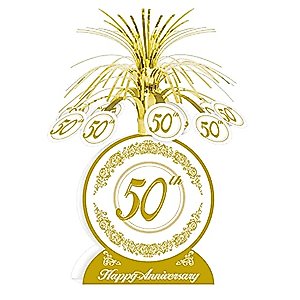 50th Anniversary Centerpiece Party Accessory (1 count) (1/Pkg)