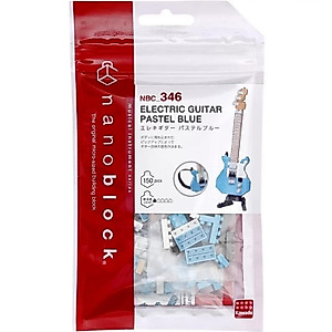 nanoblock - Instruments - Electric Guitar Pastel Blue, Collection Series Building Kit