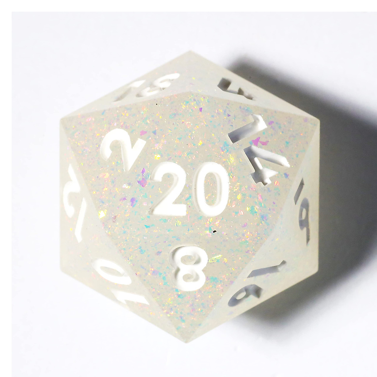 DND Dice Set MINI PLANET DND Dice Set for Dungeons and Dragons Sharp Edge DND Dice Resin DND Dice Polyhedral Dice Set Opal Color DND Dice Set Arctic Snow