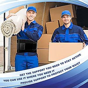 Back Brace Lumbar Support Belt - Relief Back Pain, Sciatica, Herniated Disc, Scoliosis and More - Back Support to Improve Posture, Keep Back Straight for Men and Women (Black, 6XL/(65''-76''))