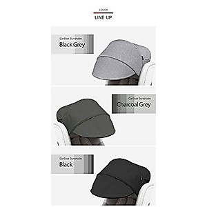 Manito Sun Shade Extender/Auxiliary Canopy for Car Seat (Black)