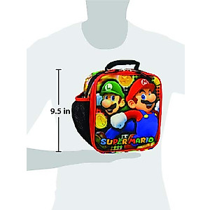 SUPER MARIO Bros Boy's Girl's Meal Holder, Soft Insulated School Lunch Box (One Size, Red/Multi)