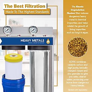 Express Water WH300SCGS Whole House Water Filtration System, Stainless Steel and Express Water Kinetic Degradation Fluxion Replacement Filter