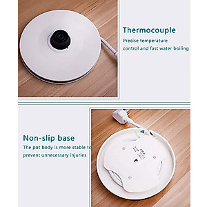 -Eleactric Ceramic Cordless Kettle Teapot, 2.0L, 1500W Water Fast for Tea, Coffee, Soup, Oatmeal-Removable Base, Boil Dry Protection/B/D