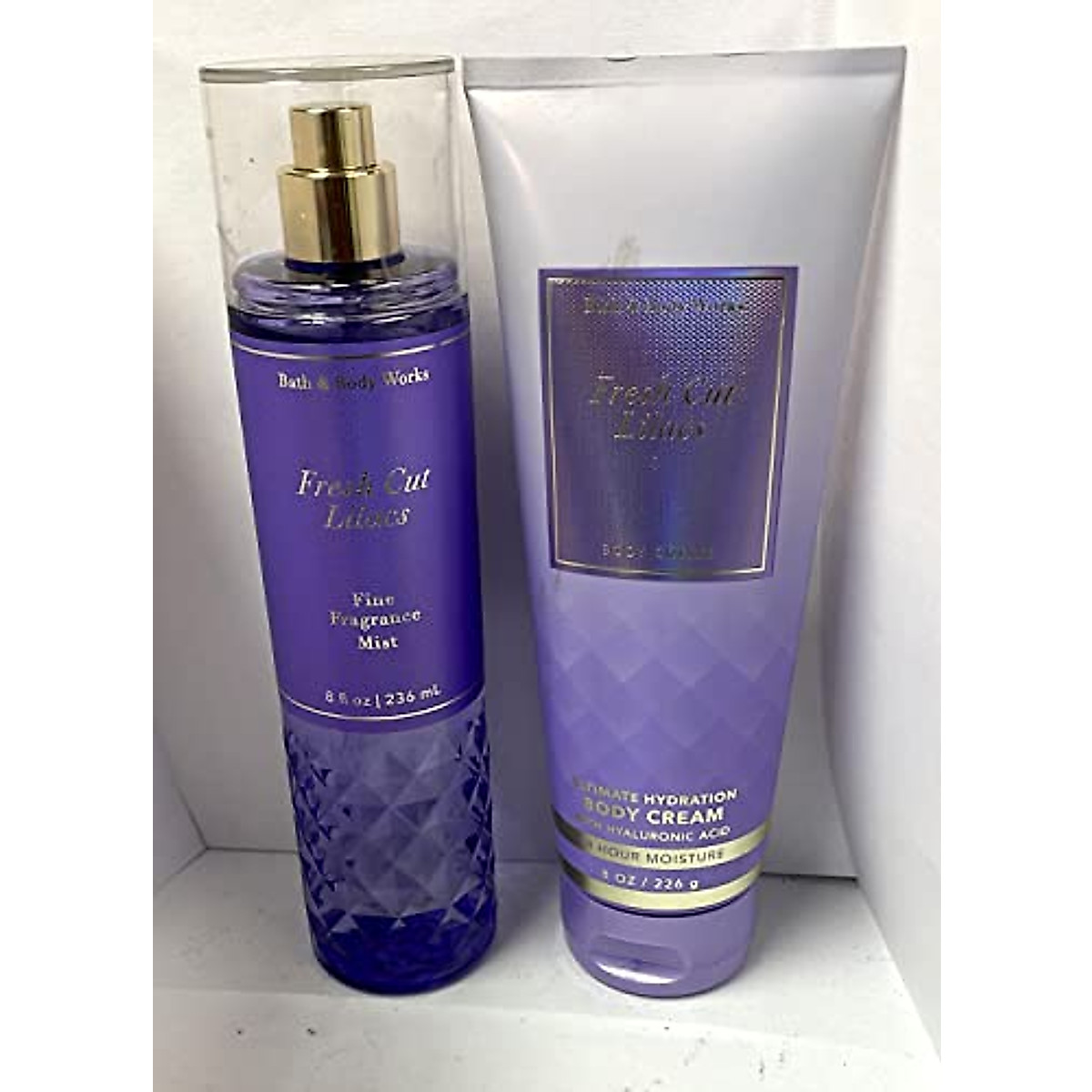 Generic Bath and Body Works - Fresh Cut Lilacs - Gift Set - Fine Fragrance Mist And Body Cream - 2021, Full Size