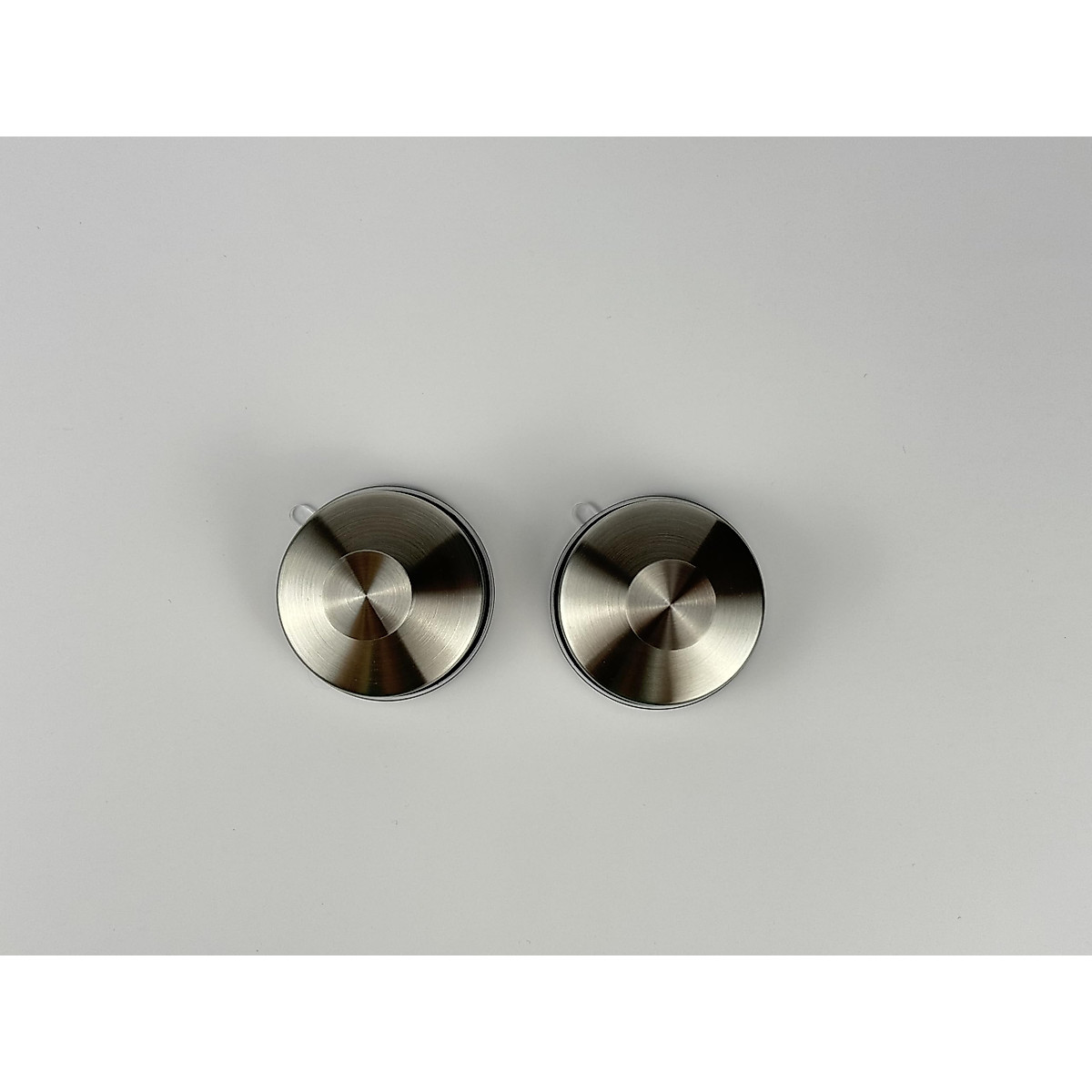 SUPRAQ Removeable Suction Cup Metal Hooks for Kitchen, Bathroom Shower, Tiles and Mirror-Pack of 2 (Nickel)