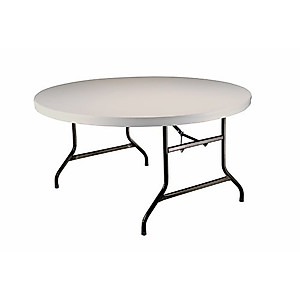 Lifetime 5-Foot Round Table, Set of 4, 60-Inch Round Molded Top, Almond
