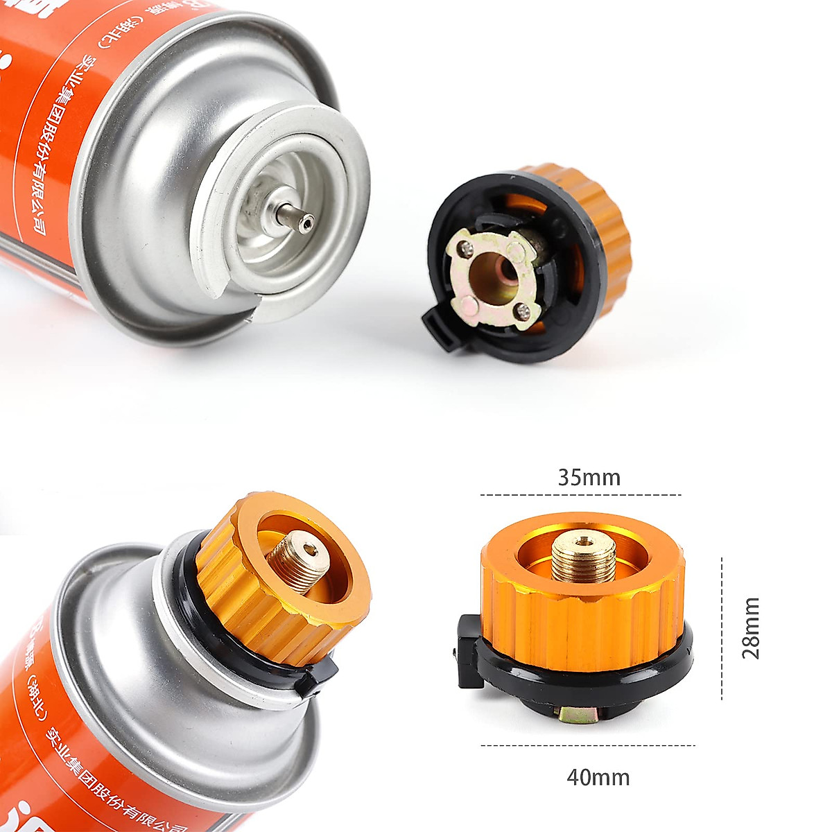 Hamans Butane Fuel Canister Adapter, Camping Backpacking Stove Butane Gas Adapter Convert Connector