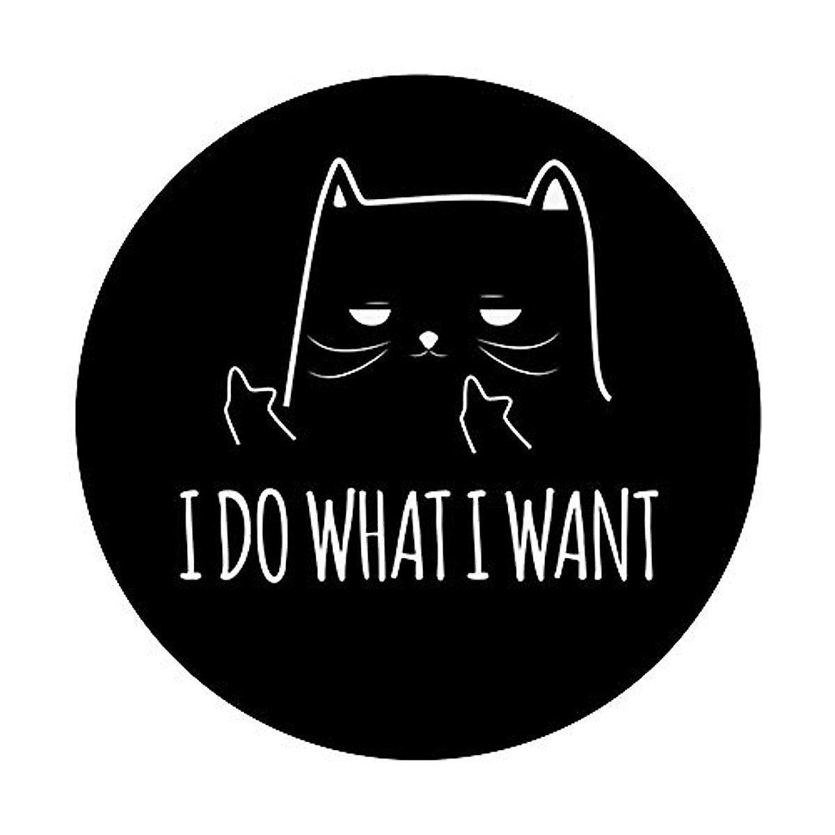 Funny Adult Humour Cat Meme I Do What I Want PopSockets Swappable PopGrip
