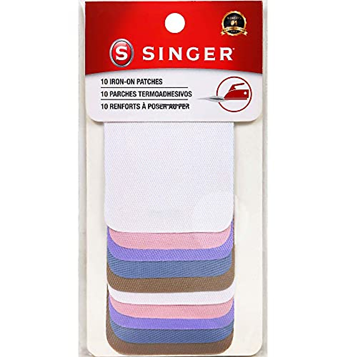 SINGER Iron-On Patches Pastel Set, Set of 10