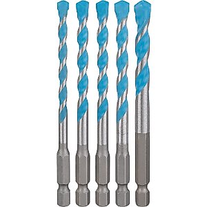 Bosch 5X Expert HEX-9 Multi Construction Drill Bit Set (for Concrete, Soft Tiles, Ø 5.5-8 mm, Professional Accessory Impact Drill/Driver, Rotary Drill/Drivers)