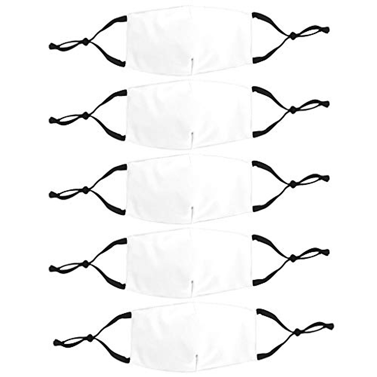 Mallocat 5PC Kids Face_Masks Solid Color Adjustable Resuable Washable Breathable Cotton Face Covring Coverings Bandanas for Children Back to School Cycling