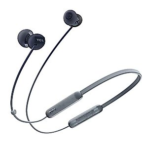 TCL SOCL300BT Wireless Bluetooth in-Ear Earbud Headphones with Noise Isolation and Extra-Long 17hr Playback Battery, Built-in Mic - Phantom Black