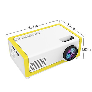 Mini Projector LED Portable Projector Supports Hd 1080p Outdoor Mobile Power Supply Camper Apartment Classroom Must Haves Electronics Tech Gadgets Birthday Gifts for Men Personalized Gifts
