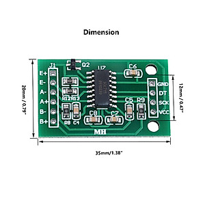 Stemedu 5PCS HX711 Load Cell Amplifier A/D 24 Bits Precision Breakout Board Dual-Channel Weighing Sensors Converter Modules for Arduino for Raspberry Pi
