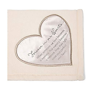 Pavilion Gift Company Forever in Our Hearts-50x60 Super Soft Royal Plush Throw Blanket, Cream