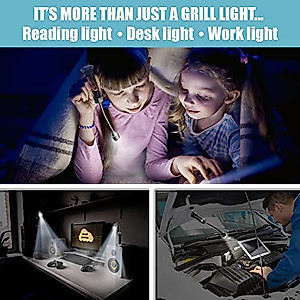 Revive Outdoors BBQ Grill Light with LED Lights & Magnetic Base - Accessory for Outdoor Cooking on Grill, Smoker, or Griddle & Grilling Gift for Men