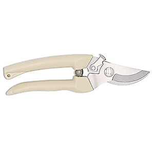 spdtech Curve Garden Scissor ,Sharp Garden Shears for Cutting Flowers,Trimming Plants, Bonsai, Fruits Picking White
