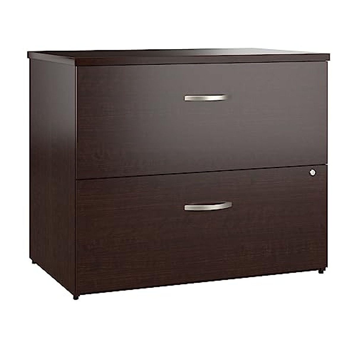 Bush Business Furniture OIAH011MRSU 2 Drawer Lateral File Cabinet | Locking Storage for Letter, Legal, and A4-Size Documents, Mocha Cherry