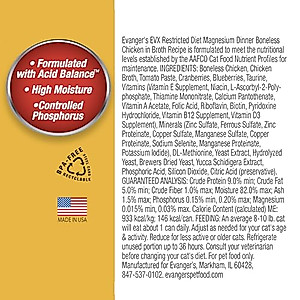 Evanger's EVX Restricted Diet: Controlled Magnesium for Cats