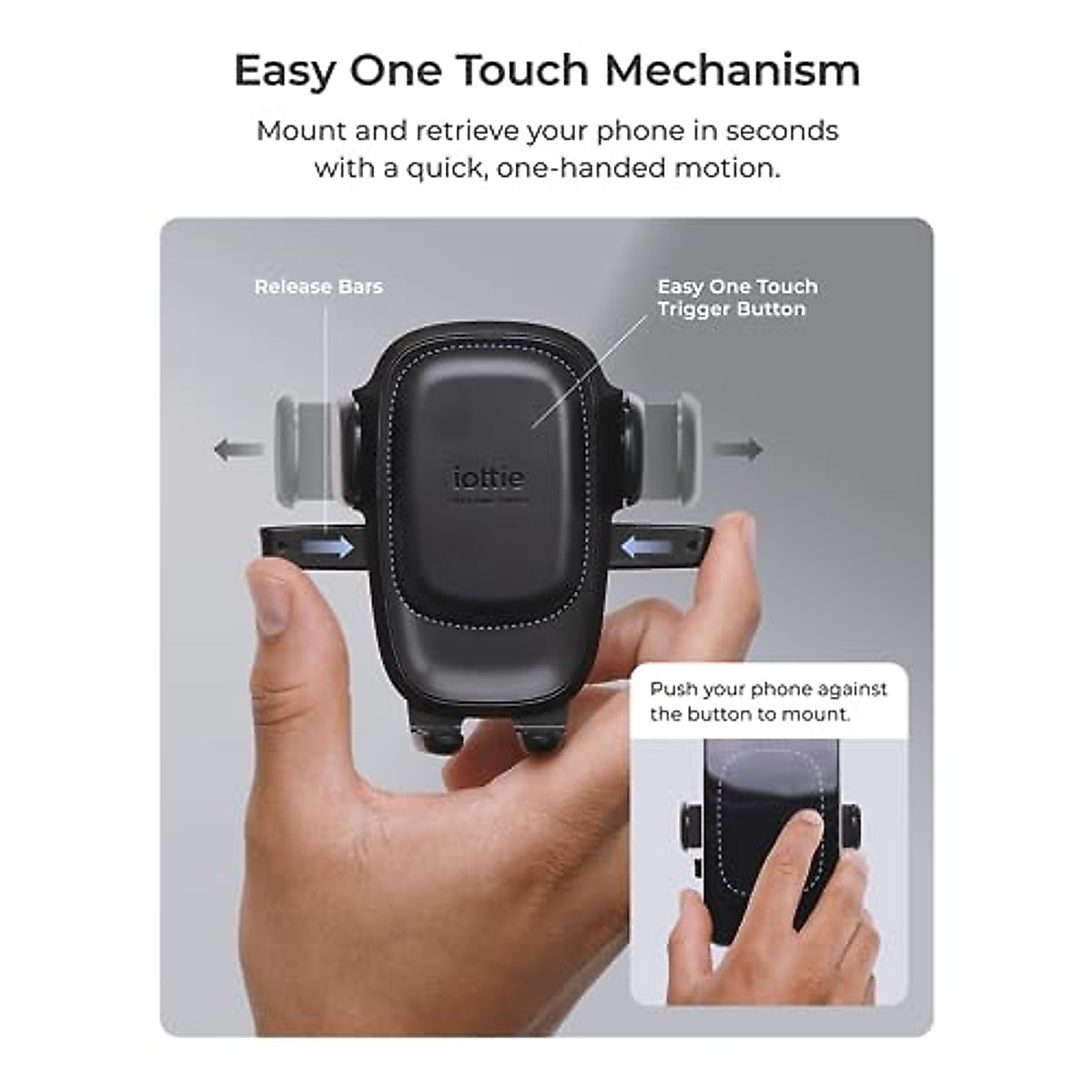 iOttie Easy One Touch 6 Universal Car Mount Dashboard & Windshield Suction Cup Phone Holder for iPhone Samsung, Google, All Smartphones