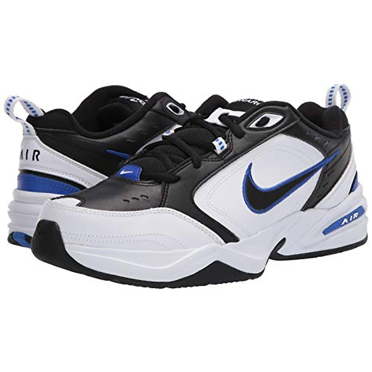 Nike Men's Air Monarch IV (4E) Cross Trainer, Black/Black-White-Racer Blue, 12