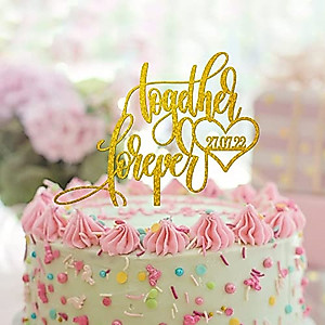 It Was AlwaysYou Custom Engagement Wedding Caketopper Bride To Be Wedding Party Decor For Couples Engagement Gifts Gold