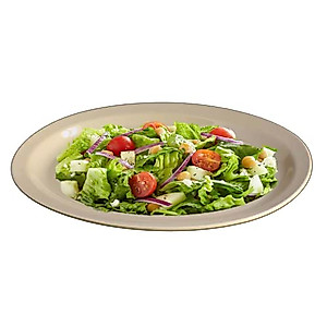 Z-Moments Western Melamine Oval Plates Narrow Rim Platter, 9-1/2" X 6-3/4", White or Tan #510 (48, Tan)