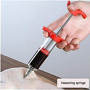 SFASTER Turkey Injector Syringe, Meat Injector Syringe, Flavor Needle Turkey Pork BBQ Steak Meat sauces Syringes marinades Kitchen Accessories, Meat Injector