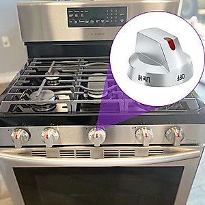 Upgrade DG94-03500U DG94-03500A/Z Samsung Knob for Samsung Gas Stove Knobs, Oven Knob Replacement Models NX60T8111SS NX60T8311SS NX60T8711SS/AA - 5 Pack