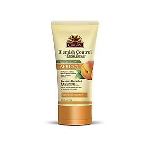 Apricot Facial Scrub for Blemish Control Removes Dirt and Oil leaves Skin Freshly Cleansed,Moisturized&Energized Helps Clear Blemishes,Minimize Pores,Leaves Skin Smooth Alcohol,Sulfate,Paraben Free Made in USA 6oz