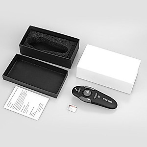 Presentation Clicker Pointer Wireless Presenter Remote Control, USB Presentation Remote PPT Clicker Slide Clicker Advancer for Mac/Win/Computer/Laptop