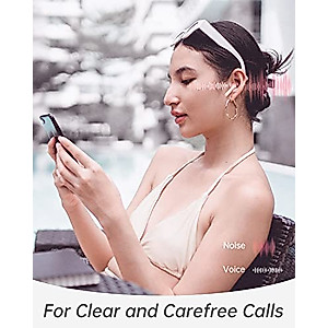 GIEC Wireless Earbuds Bluetooth Earbuds Noise Cancelling Earbuds Wireless Earphones Built in Mic Handset 24H Playtime Wireless Earbuds IP55 Waterproof Earbuds for Sport Women Girls Gifts Ideas,Pink
