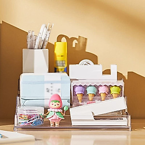 TJLSS Shelf Organizer Desktop Folding Rack Organizer Cosmetic Storage Rack Bed Folding Table Acrylic Tray Organizer