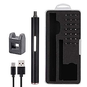 COLFULINE Precision Cordless Screwdriver Set Rechargeable Mini Electric Screwdriver with Magnetic Mat & 21 Bits Repair Tool Kits T5/T6/T8/T9, P5/P6 for iPhone/Watch/Camera