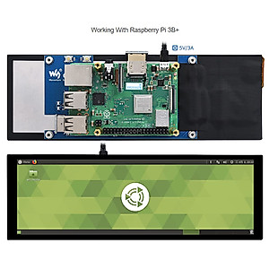 7.9 inch Raspberry Pi IPS Capacitive HDMI LCD 400×1280 Touch Screen Display Monitor Toughened Glass Panel Supports Raspberry Pi 4 3 2 Model B B+ A+ Jetson Nano Windows 10/8.1/8 / 7 @XYGStudy
