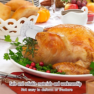 12 Pcs Paper Frills Decorative Holders for Turkey Legs Chops White Paper Pork Lamb Chop Frills Decorative Small Chicken Leg Holders, 2 Sizes