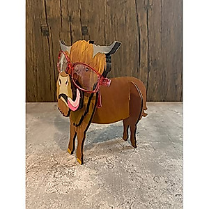 Cute Cattle Glasses Rack Holder, 1PC Wooden Glasses Frame Home Office Desktop Decor