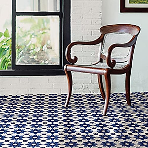 FloorPops Zellige Peel & Stick Floor Tiles, Blue