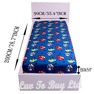 Superheroes Marvel Avengers Single Fitted Sheet Blue – 100% Cotton ‎602.04.0229.20.JF