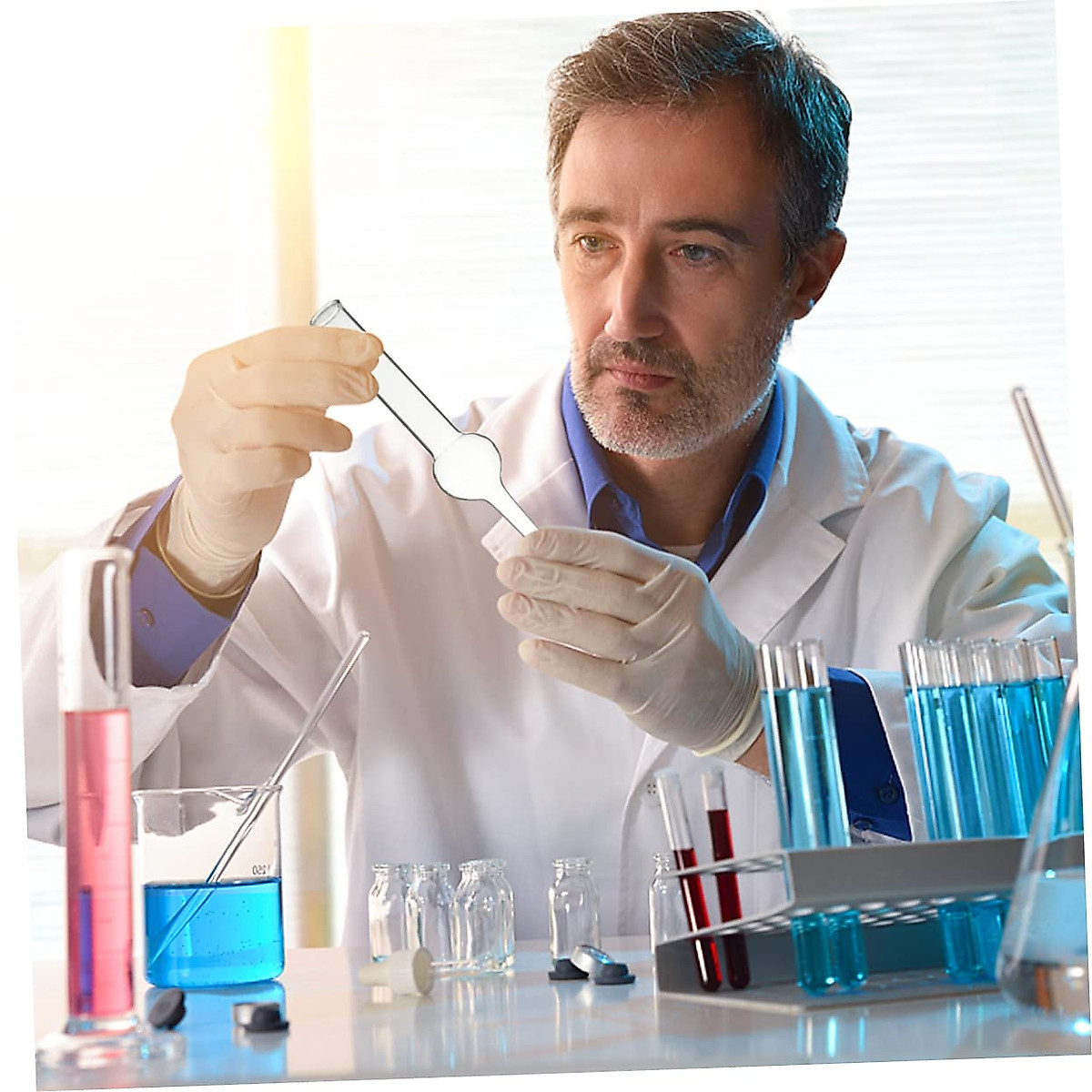 Hemoton 5pcs Chemical Experiment Equipment Candy Tubes Containers Chemistry Drying Tube Glass Laboratory Drying Tube Single Ball Drying Tubes Glass Drying Tubes Filling Glass Tube