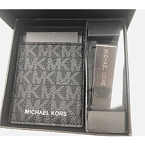 Michael Kors Men’s Gifting Money Clip Card Case Box Set (Black, OS)
