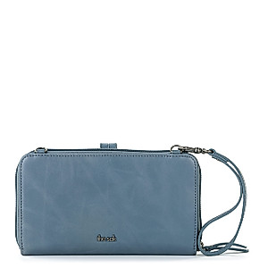 The Sak Iris Smartphone Crossbody Purse - Women's Cellphone Bag & Wallet For Everyday - Convertible Wristlet With Zipper in Maritime Wave Embossed/Leather