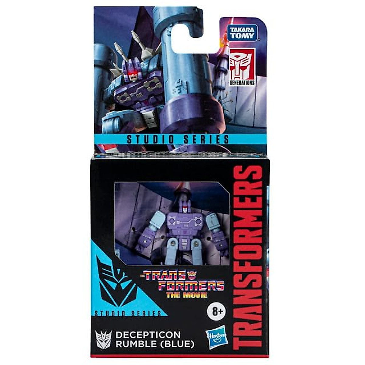 Transformers Toys Studio Series Core Class The The Movie Decepticon Rumble (Blue) Action Figure - Ages 8 and Up, 3.5-inch