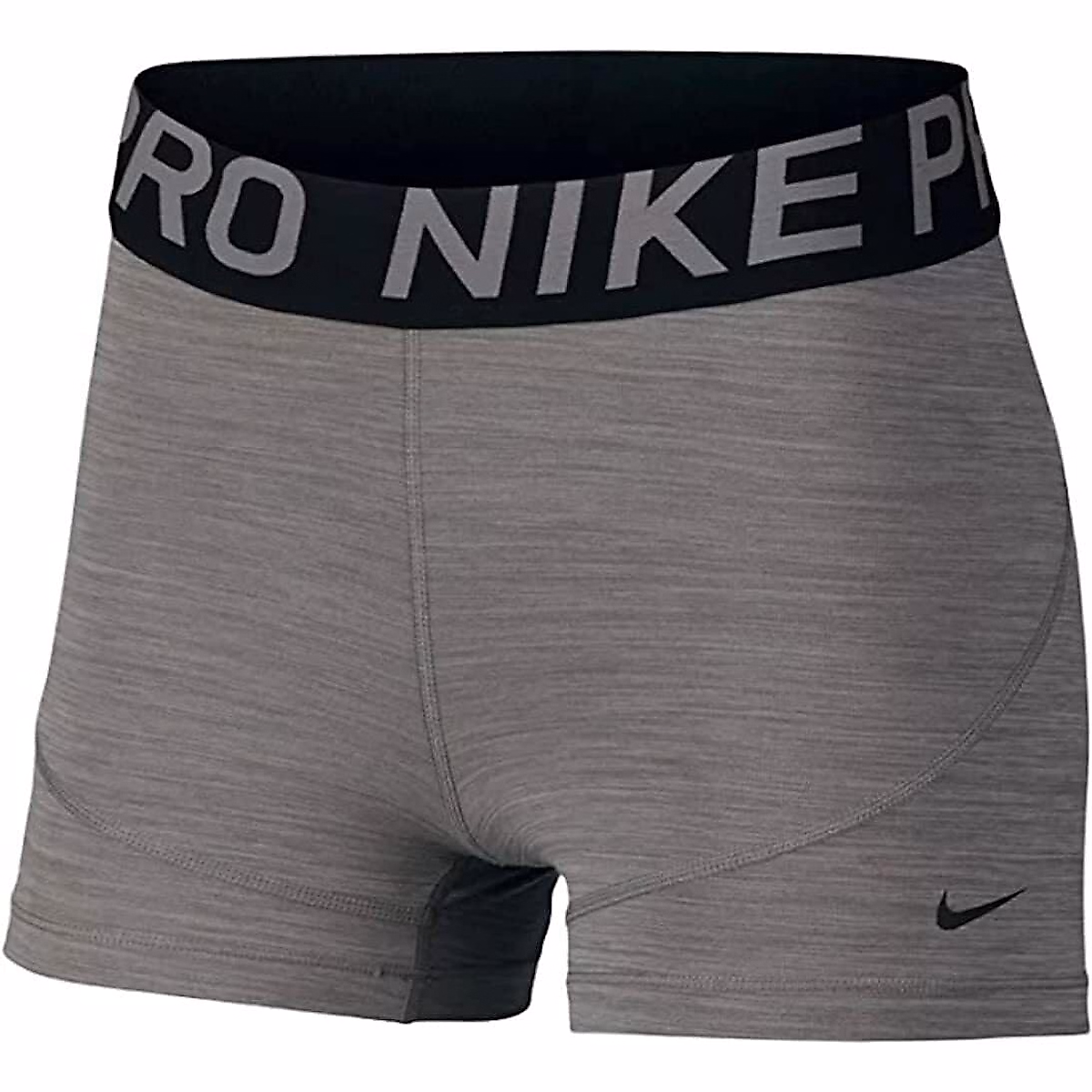 Nike Womens Pro 3 Inch Compression Shorts (as1, Alpha, x_l, Regular, Regular, Gunsmoke/Heather/Black)