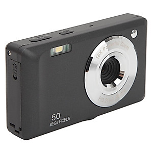 4K Digital Camera, 50MP 16X Zoom Point and Shoot Camera with Autofocus & Timer Shooting, Anti Shake Digital Video Camera for Kids Teens Students, Work with Tripod & Selfie Stick